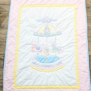 Baby Togs | Bedding | Vintage Baby Togs Baby Blanket Pastel Carousel ...